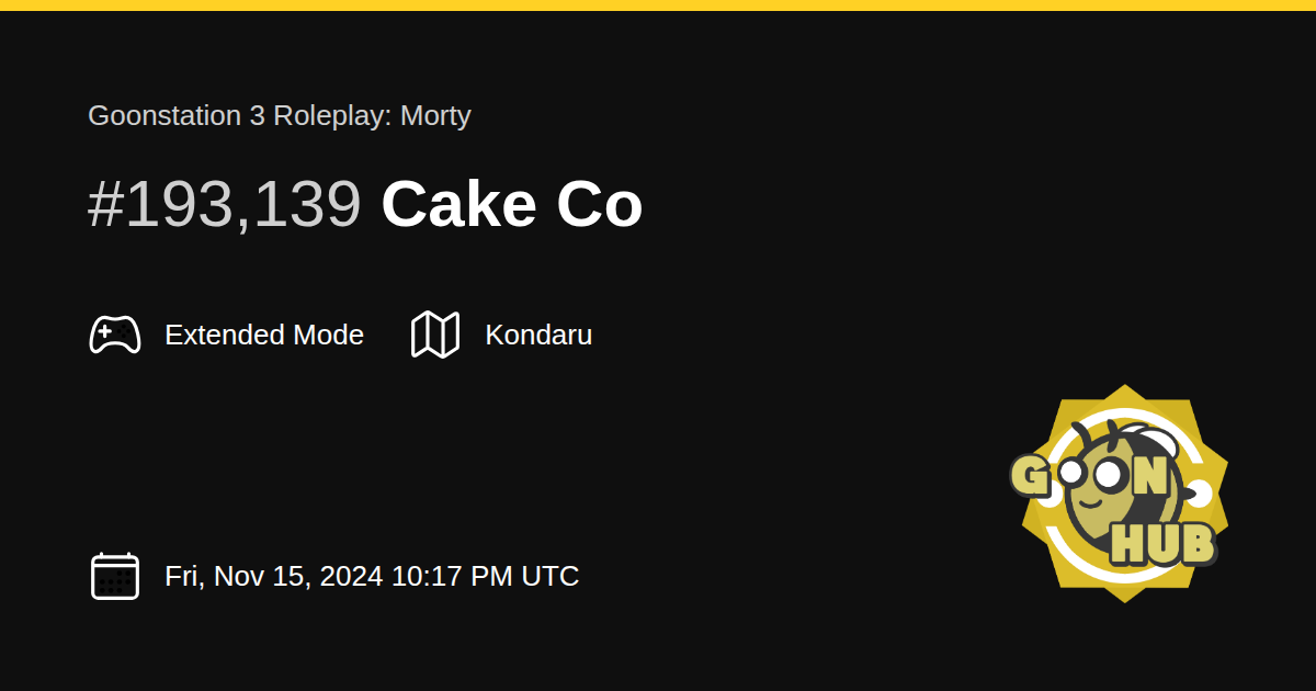 Round #193,139 - Goonhub